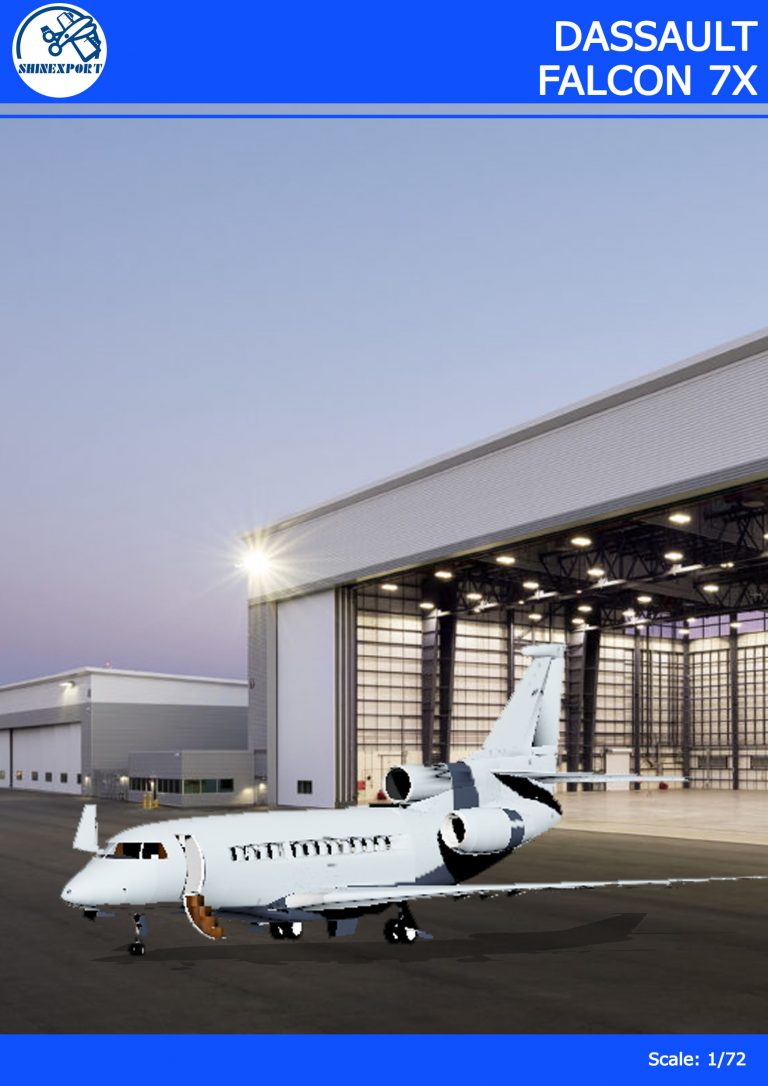1/72 Dassault Falcon 7X Paper Model - EcardModels