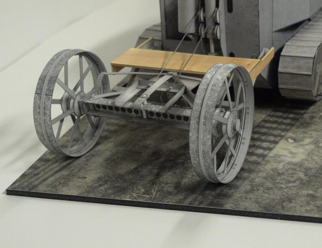 1/18 Little Willie WW1 Prototype Tank Add-On Steering Unit Paper Model ...