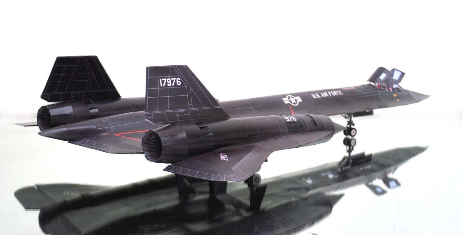 1/32 Lockheed SR-71 Blackbird Supersonic Spy Plane Paper Model ...