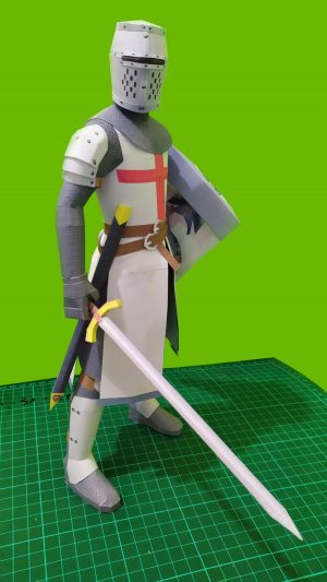 1/5 Templar Knights Figure Paper Model - EcardModels