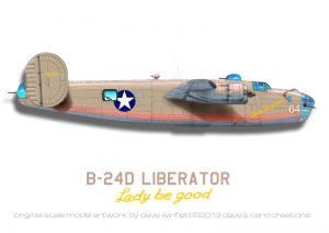 1/50 B24D Lady Be Good Consolidated B-24 Liberator Paper Model ...