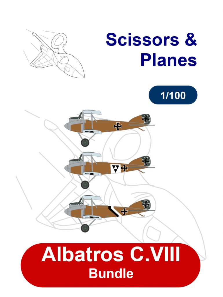 1/100 snp Albatros C.VIII Bundle Paper Model - EcardModels
