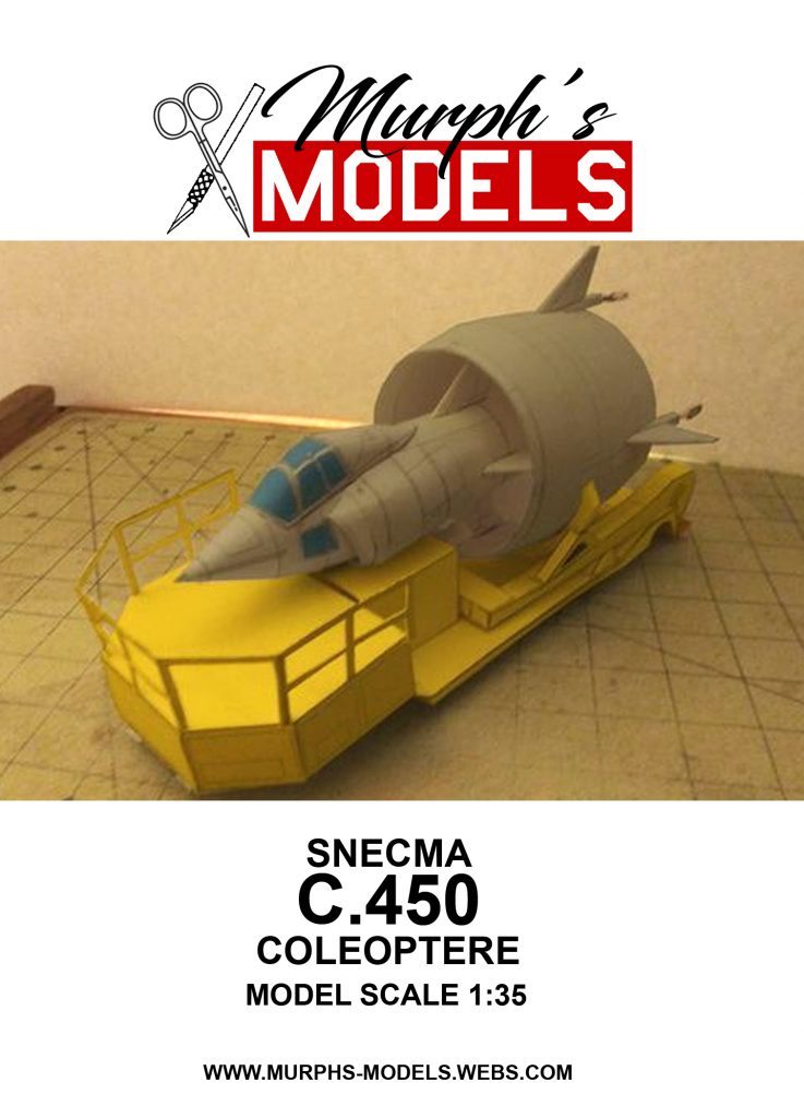 1/35 SNECMA C.450 Coleoptere Paper Model - EcardModels