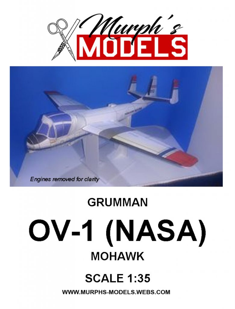 1/35 Grumman OV-1 Mohawk NASA Paper Model - EcardModels