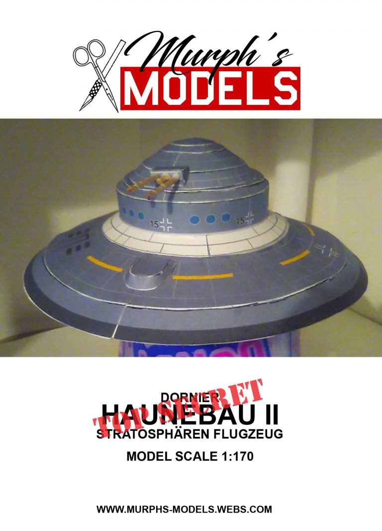 1/170 Haunebu II Paper Model - EcardModels