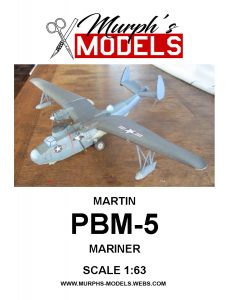 1/63 Martin PBM-5 Mariner US Navy Paper Model - EcardModels