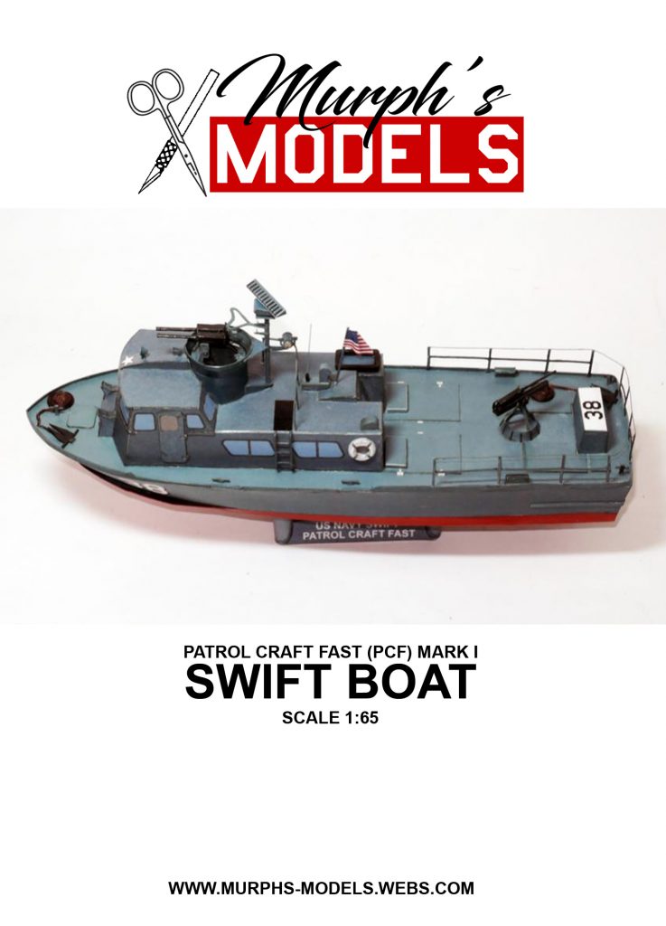 1/65 Patrol Craft Fast Swift Boat Paper Model - EcardModels