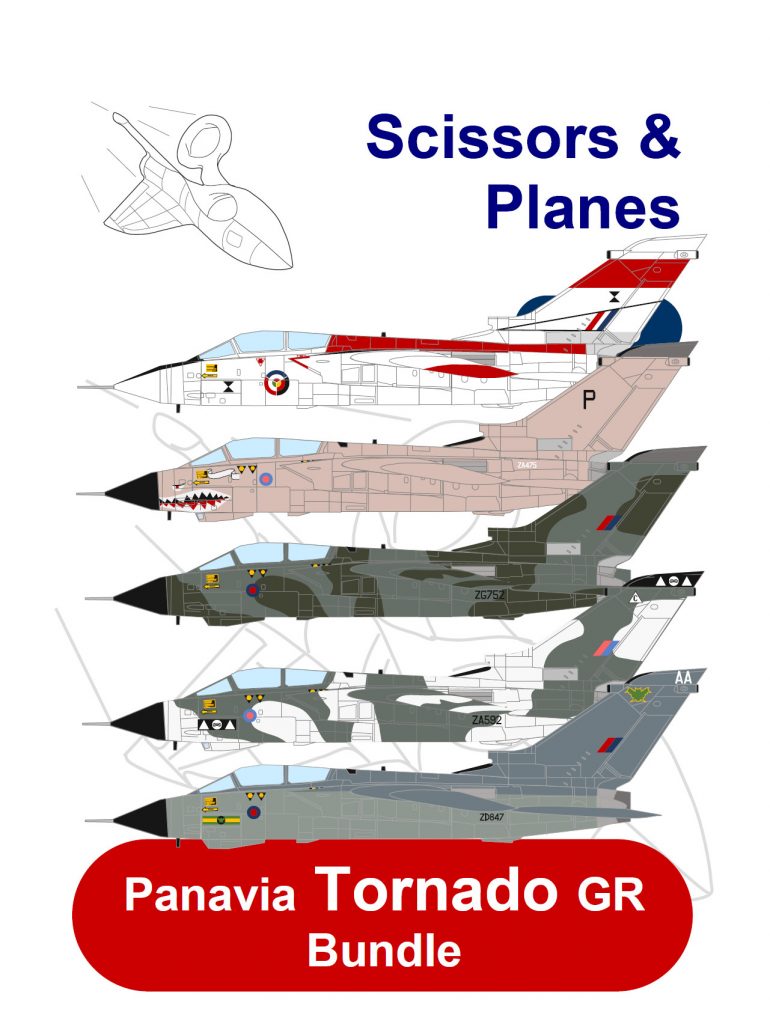 1/100 snp Panavia Tornado GR Bundle Paper Model - EcardModels