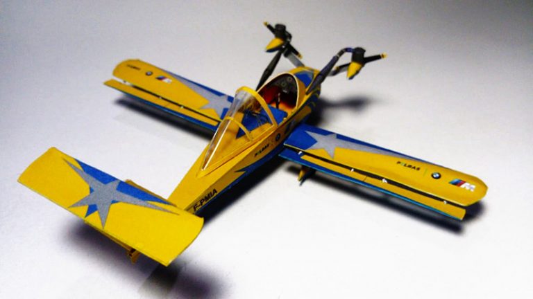 1/33 Colomban MC-15 Cri-Cri, The Cri-Cri Team Paper Model - EcardModels