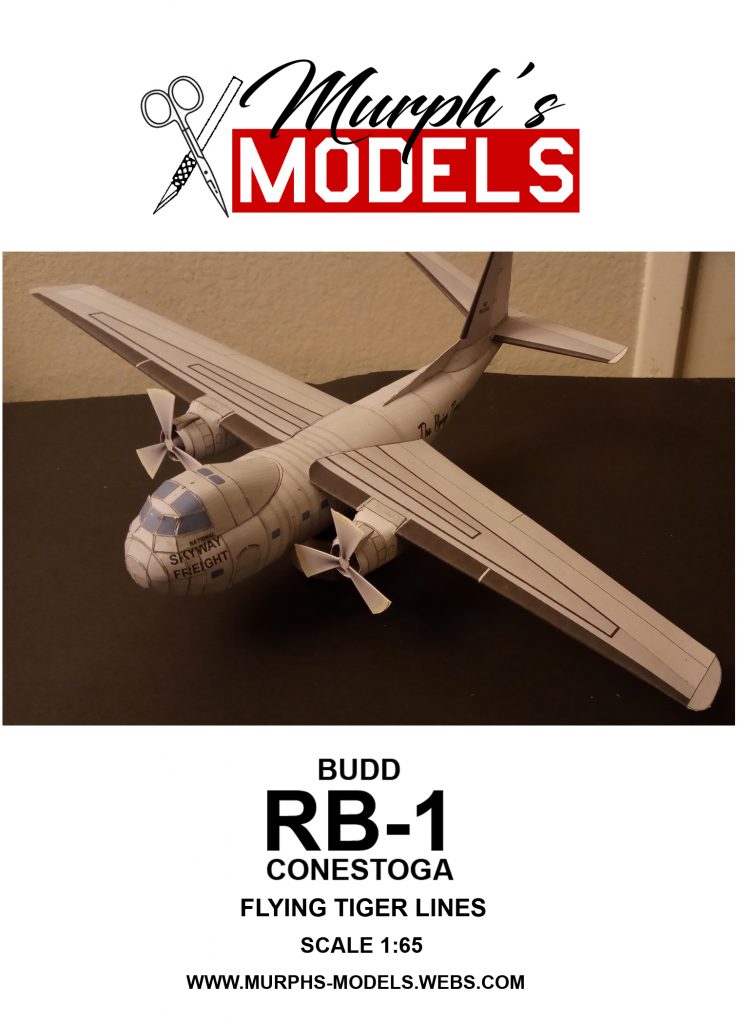 1/65 Budd RB-1 Conestoga Flying Tigers Paper Model - EcardModels
