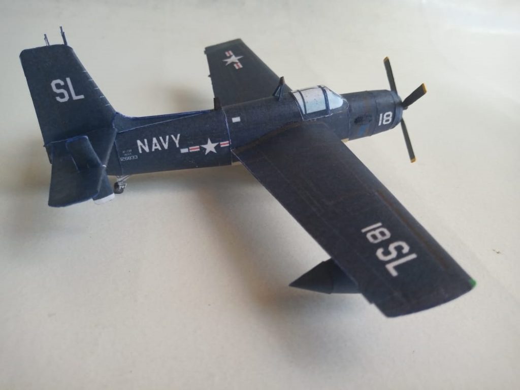 1/100 Grumman AF-2S/2W Guardian Submarine Hunter & Killer Paper Model ...