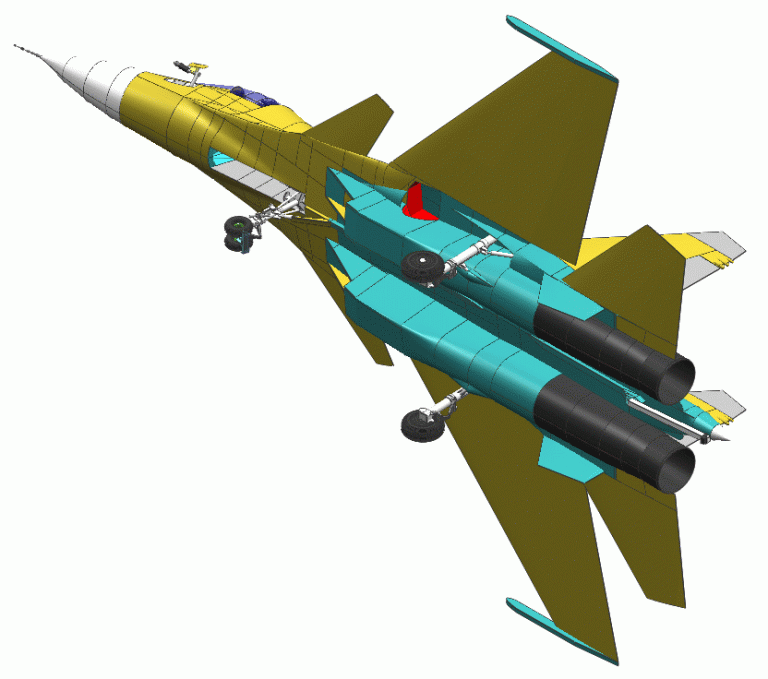 1/33 SUKHOI Su-27KUB “Combat Training” Paper Model - EcardModels