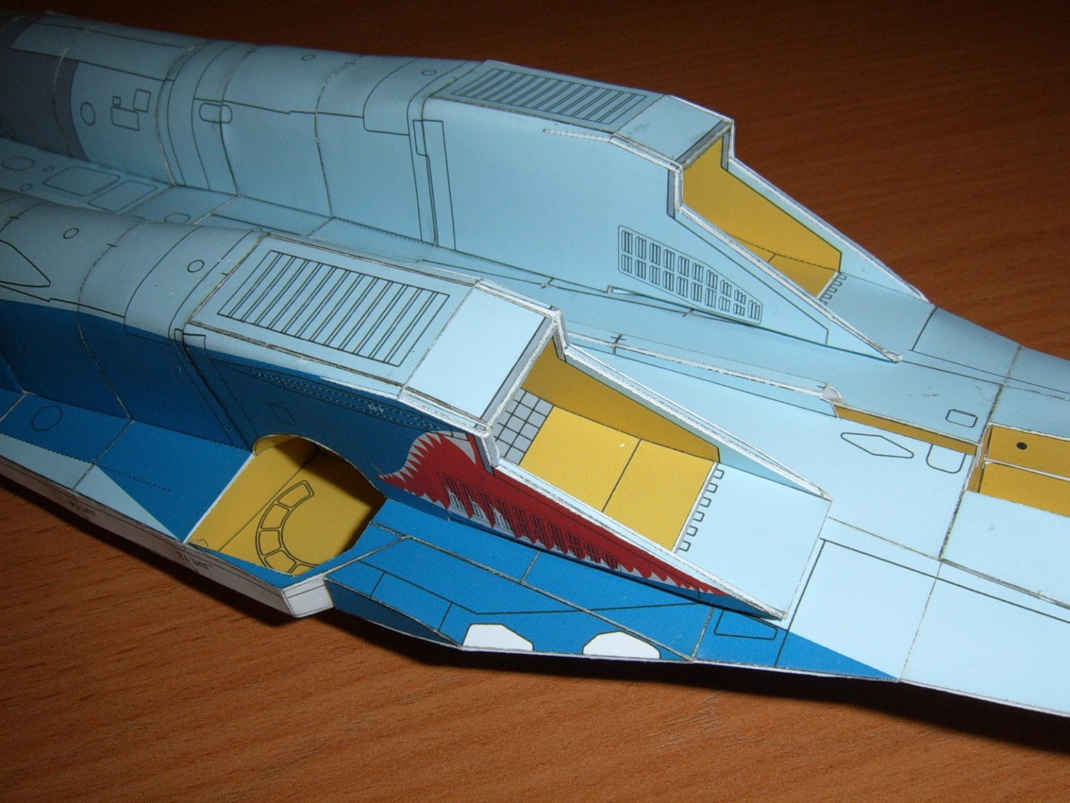 1/33 SUKHOI Su-27S "Blue Shark" Aircraft № 08 Paper Model - EcardModels