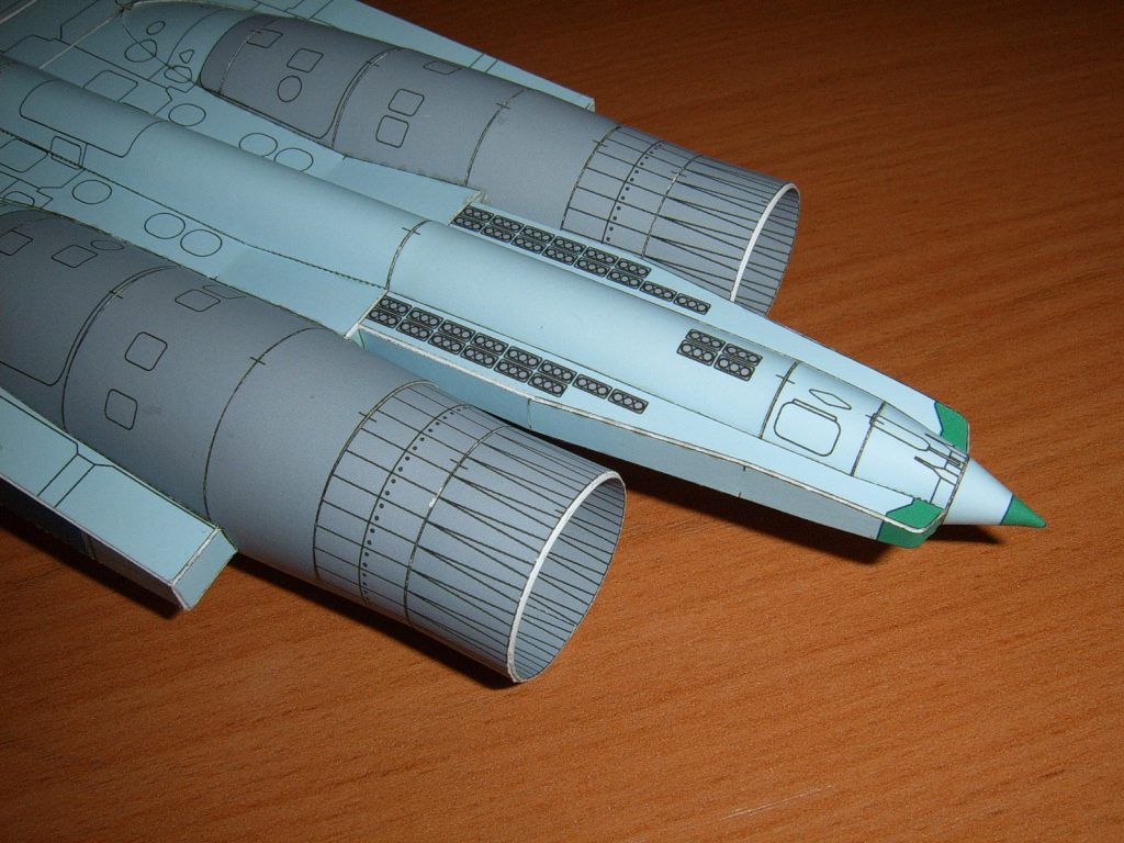 1/33 SUKHOI Su-27S "Blue Shark" Aircraft № 08 Paper Model - EcardModels