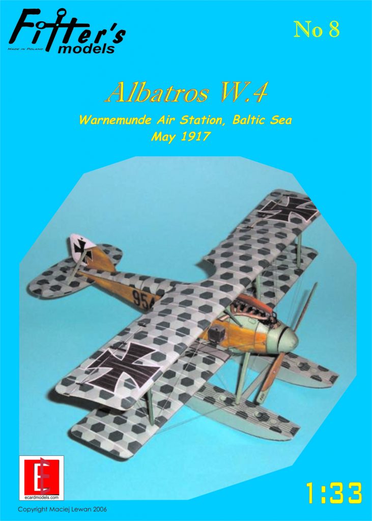 1/33 Albatros W.4 Paper Model - EcardModels