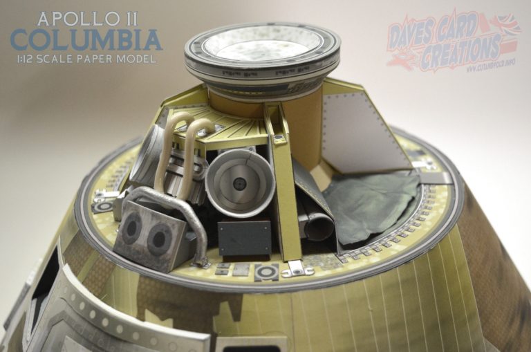 1/12 Apollo 11 Columbia CM (Ken West Redesign) Paper Model - EcardModels