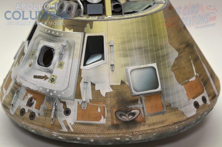 1/12 Apollo 11 Columbia CM (Ken West Redesign) Paper Model - EcardModels