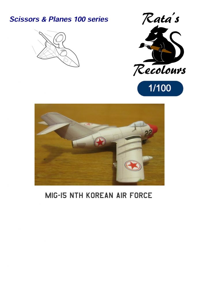 1/100 Mig-15 North Korea Paper Model - EcardModels
