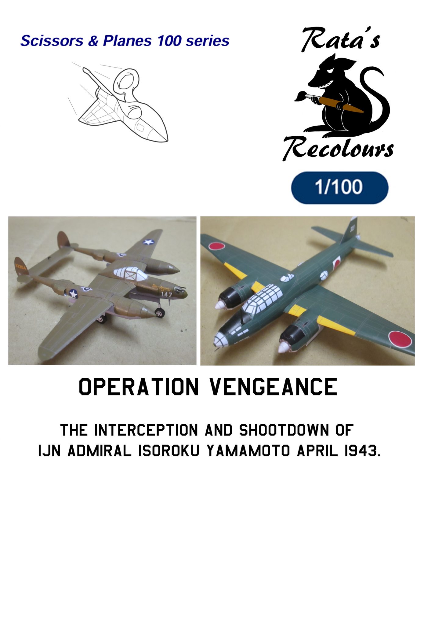 1/100 "Operation Vengeance" (2) Kit Bundle Paper Model - EcardModels