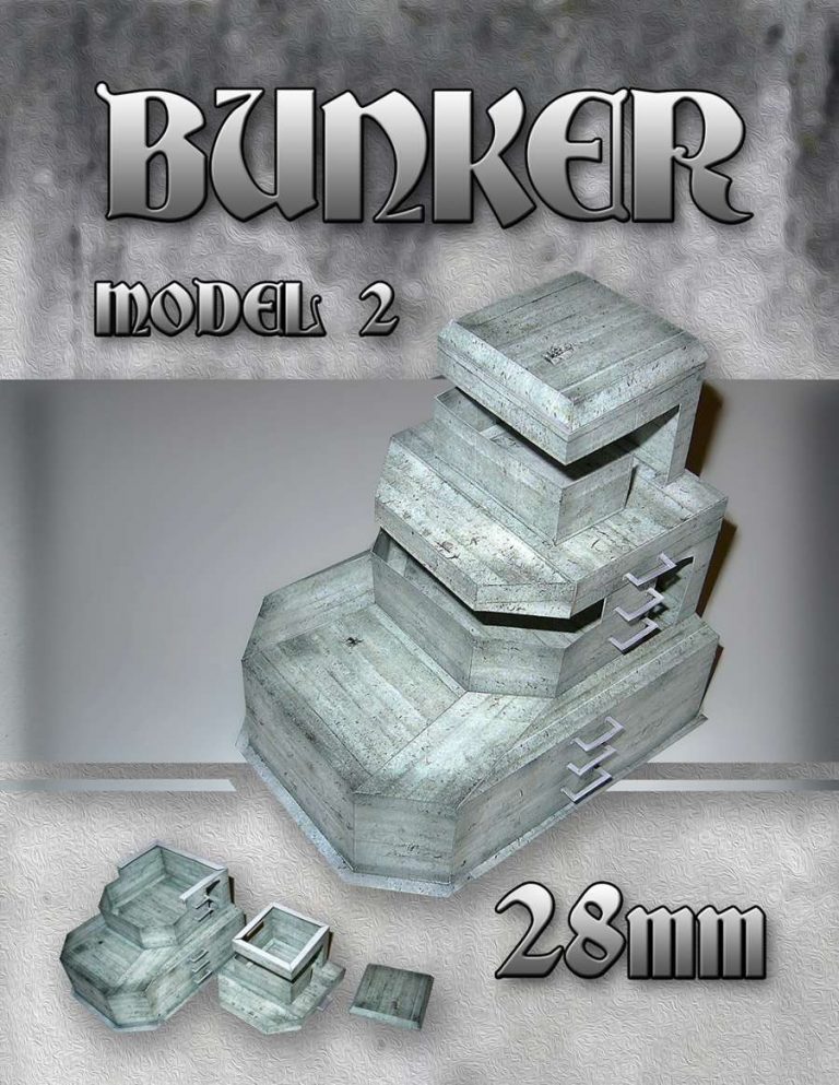 Bunker Model 2 Paper Model - EcardModels