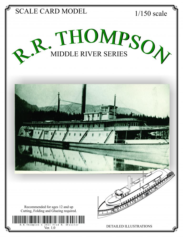 1/150 Stern Wheeler R. R. Thompson Paper Model - EcardModels