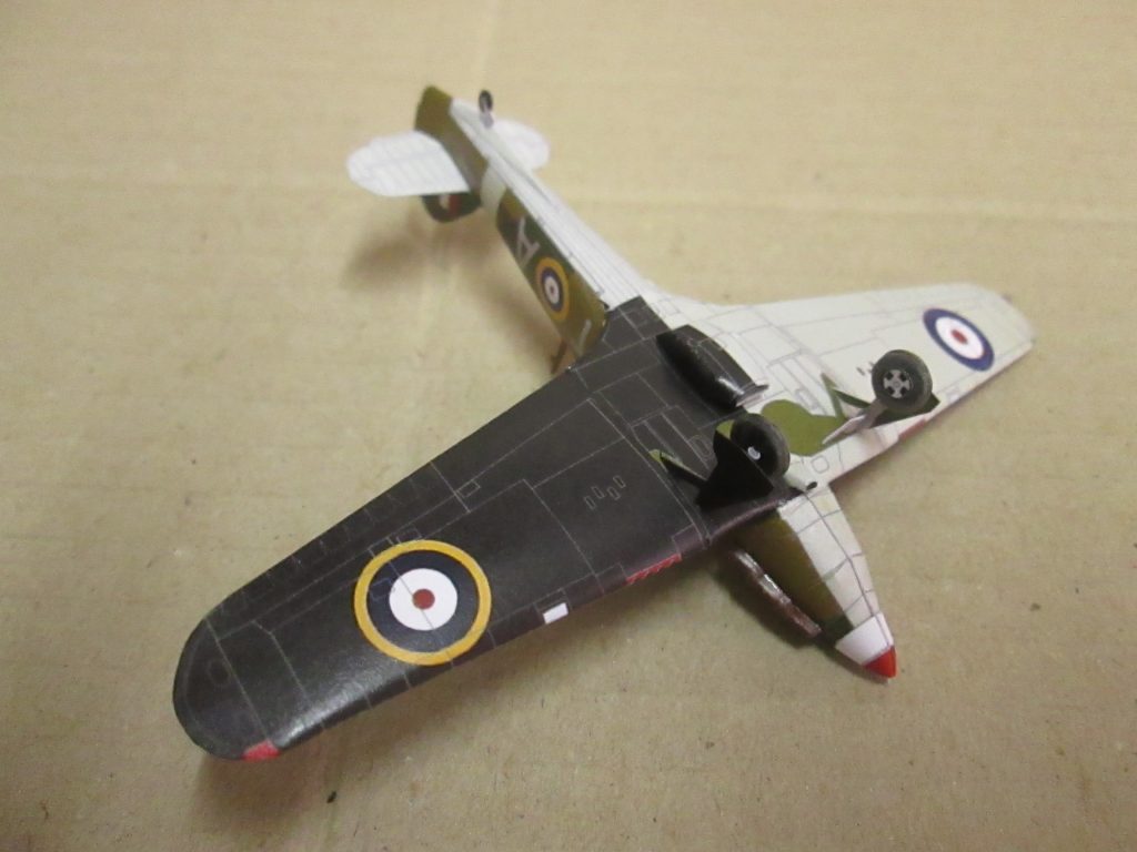 1/100 Hawker Hurricane Mk I - Stanford Tuck - Paper Model - EcardModels