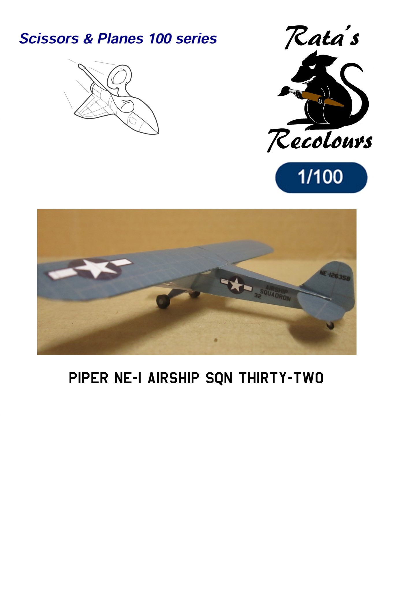 1/100 Piper NE-1 Airship Squadron Thirty Two Paper Model - EcardModels