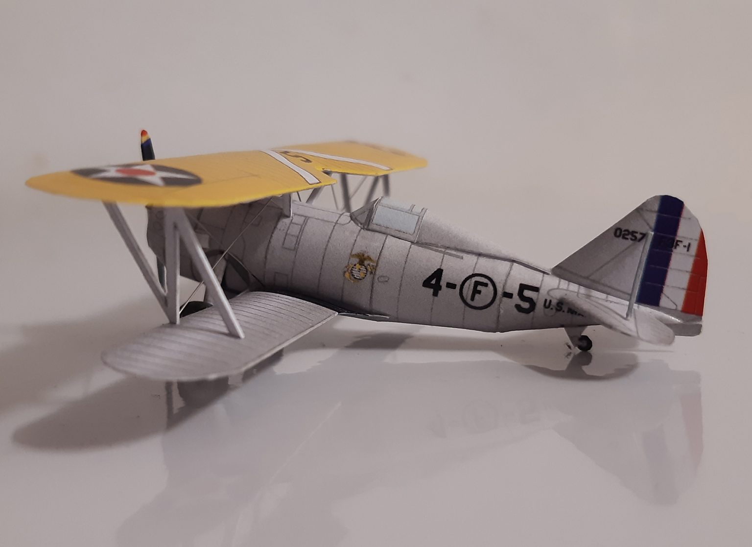 1/100 Grumman F3F-1 VF-4M Paper Model - EcardModels