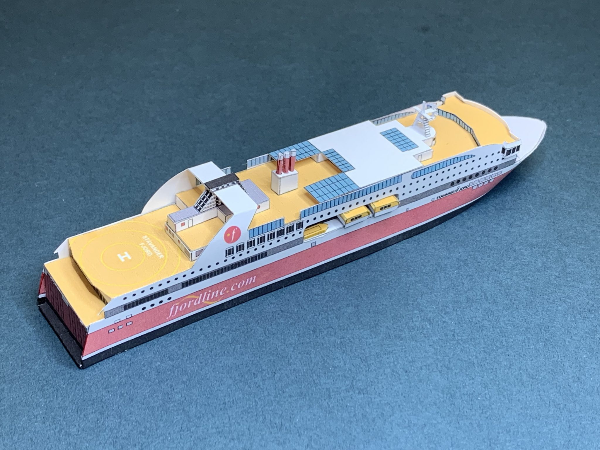 1/1250 Danish Ferries STAVANGERFJORD and BERGENSFJORD, Paper Model ...