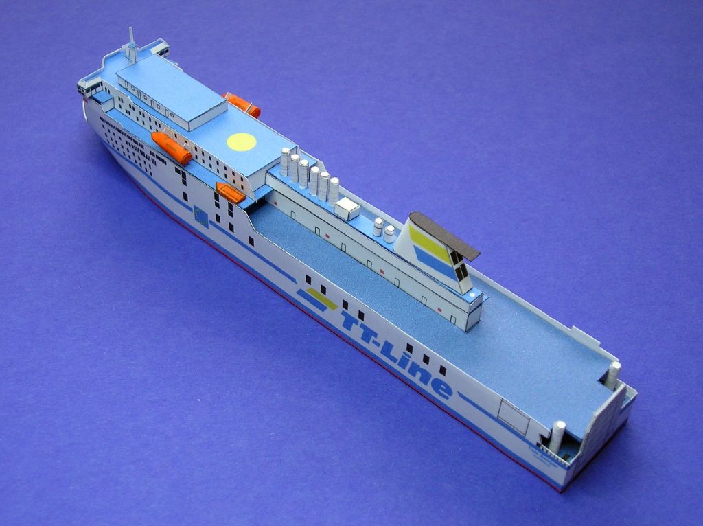 1/1250 German Ferries TOM SAWYER and HUCKLEBERRY FINN, Paper Model ...