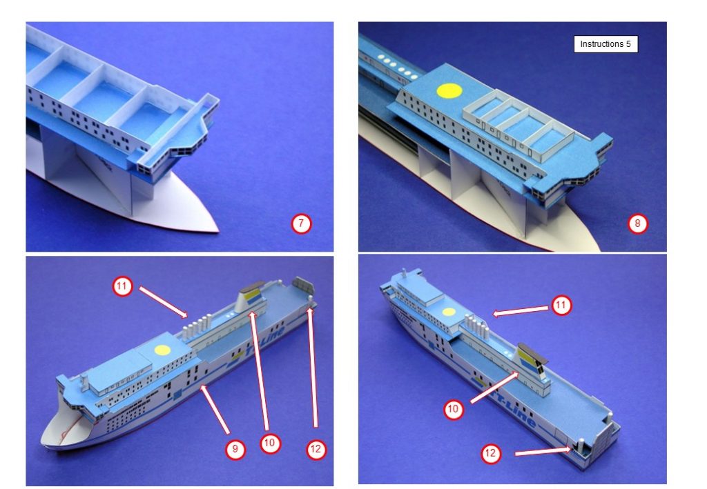 1/1250 German Ferries TOM SAWYER and HUCKLEBERRY FINN, Paper Model ...