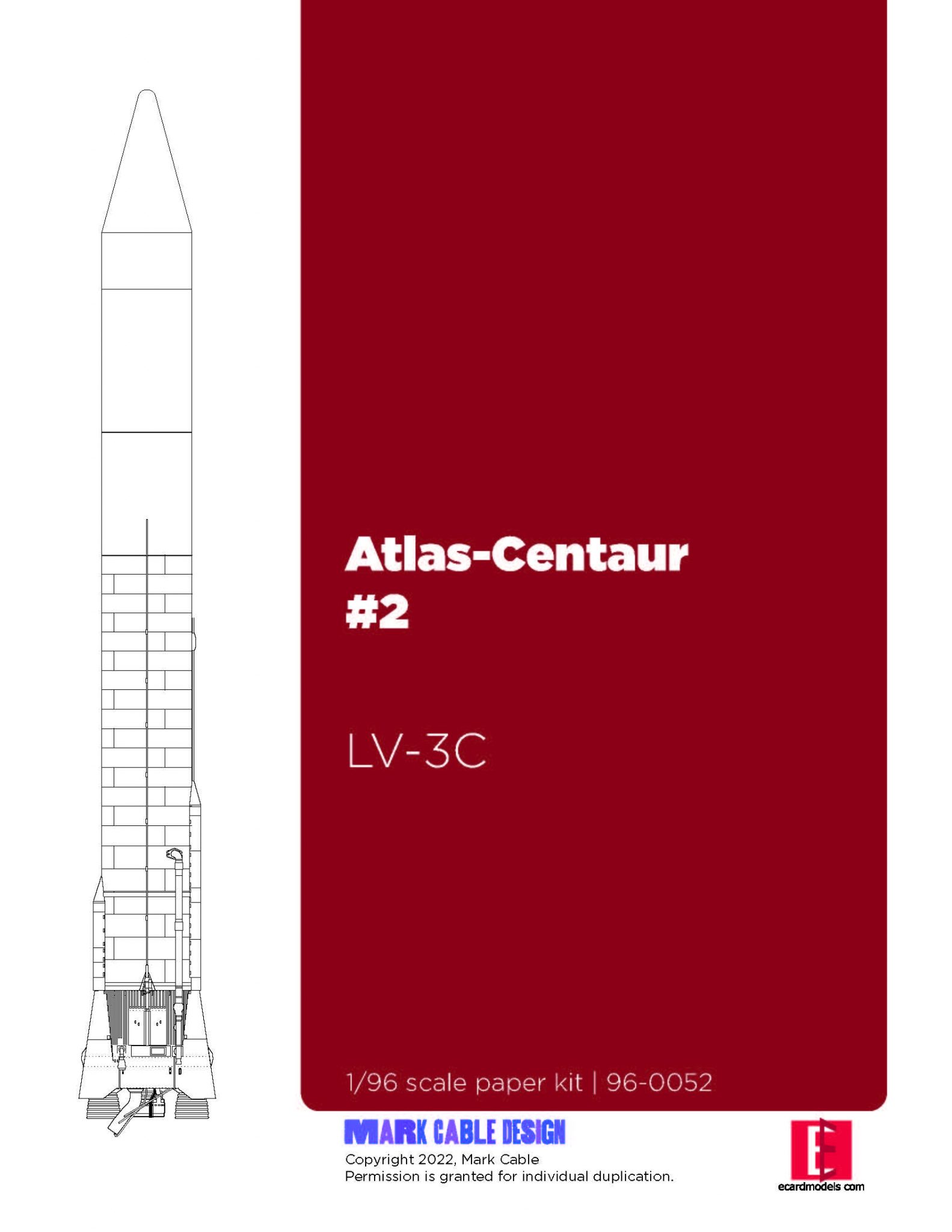 1/96 Atlas Centaur #2 - EcardModels
