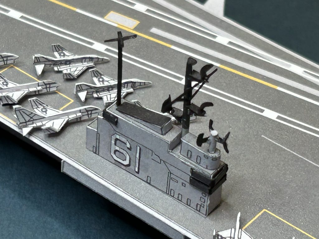 1/1250 Aircraft carrier USS RANGER, Paper Model - EcardModels