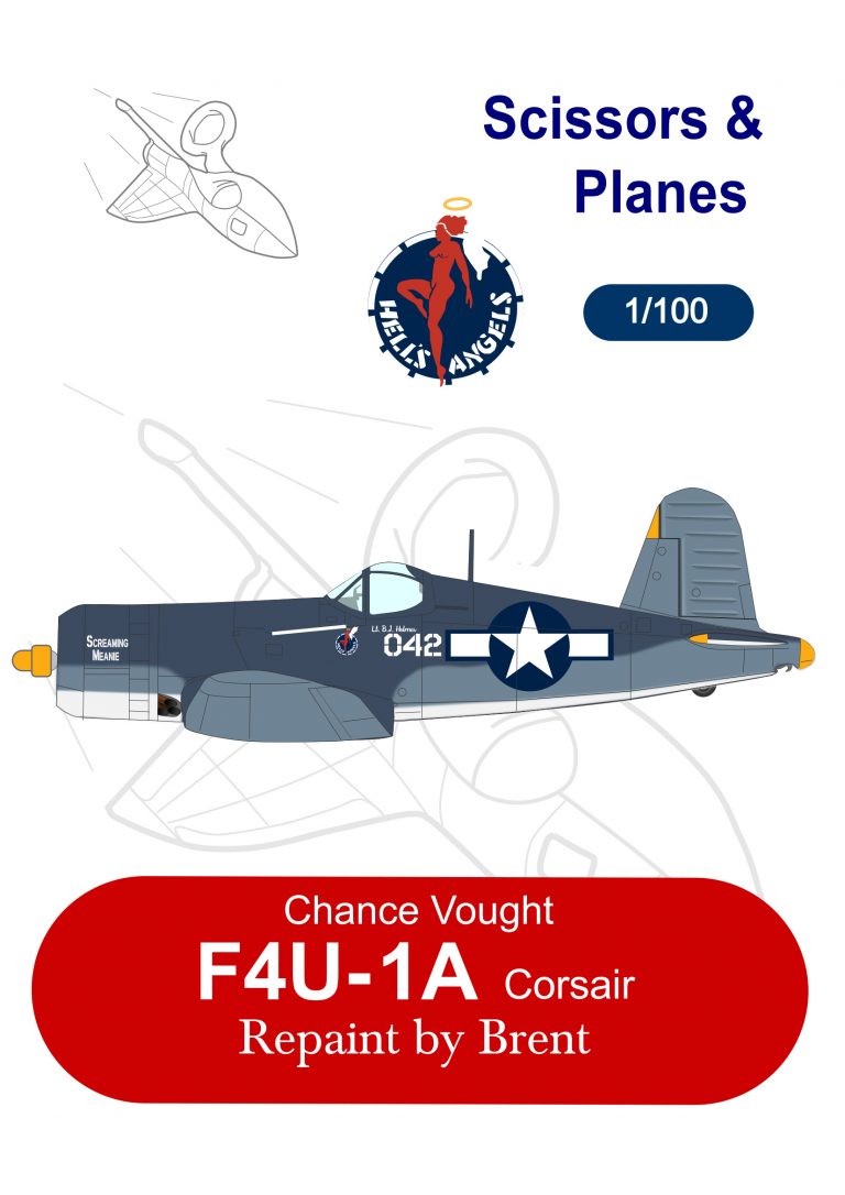 1/100 Chance Vought F4U-1A Corsair 042 Paper Model - EcardModels