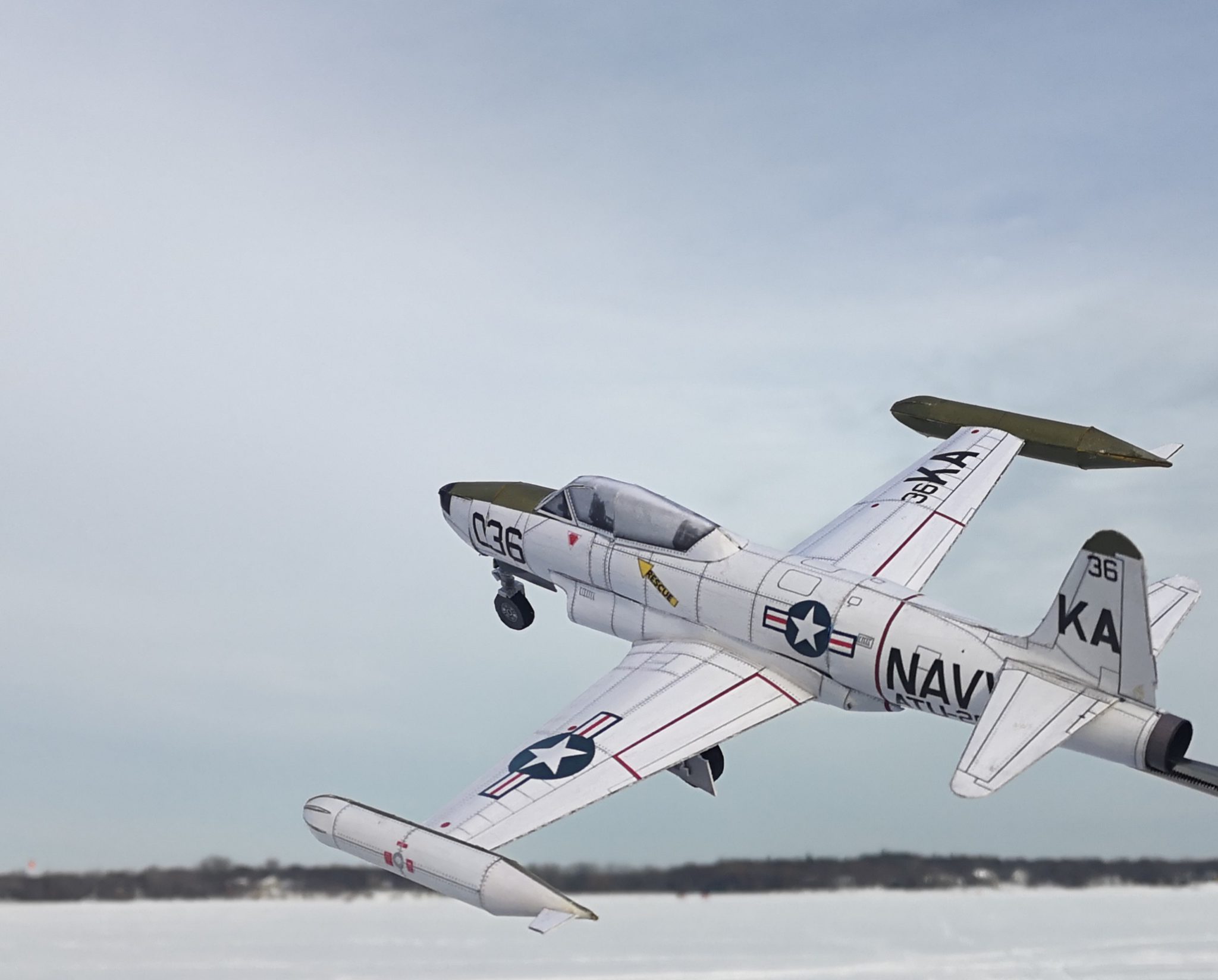 1/48 Lockheed US Navy TV-2 Silver Star, Advanced Training Unit ATU-200, BuNo 131816– Paper Model ...