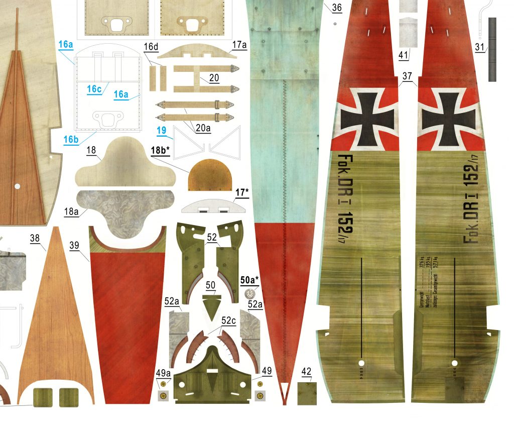 1/33 Scale Fokker Dr I 152/17 Manfred von Richthofen Paper Model ...