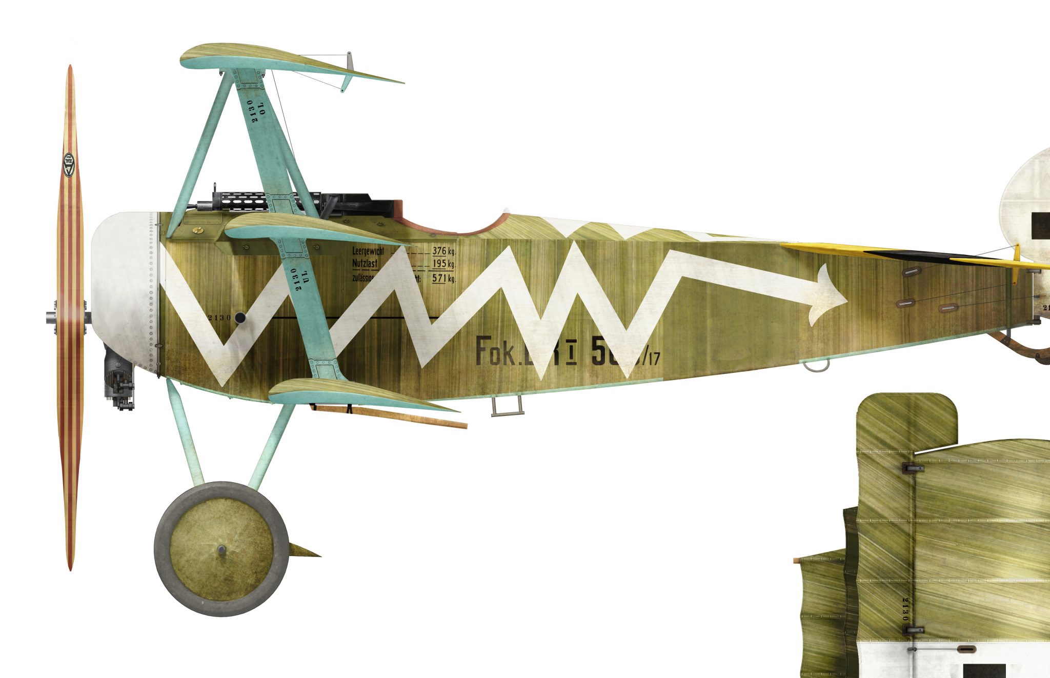 1/33 Scale Fokker Dr I 503/17 Ltn Hans Körner Paper Model - EcardModels