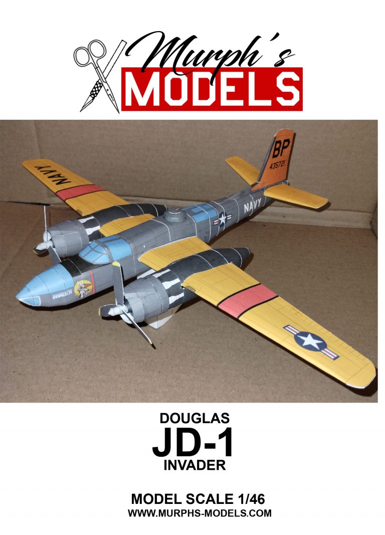 1/46 Douglas JD-1 Invader Paper Model - EcardModels