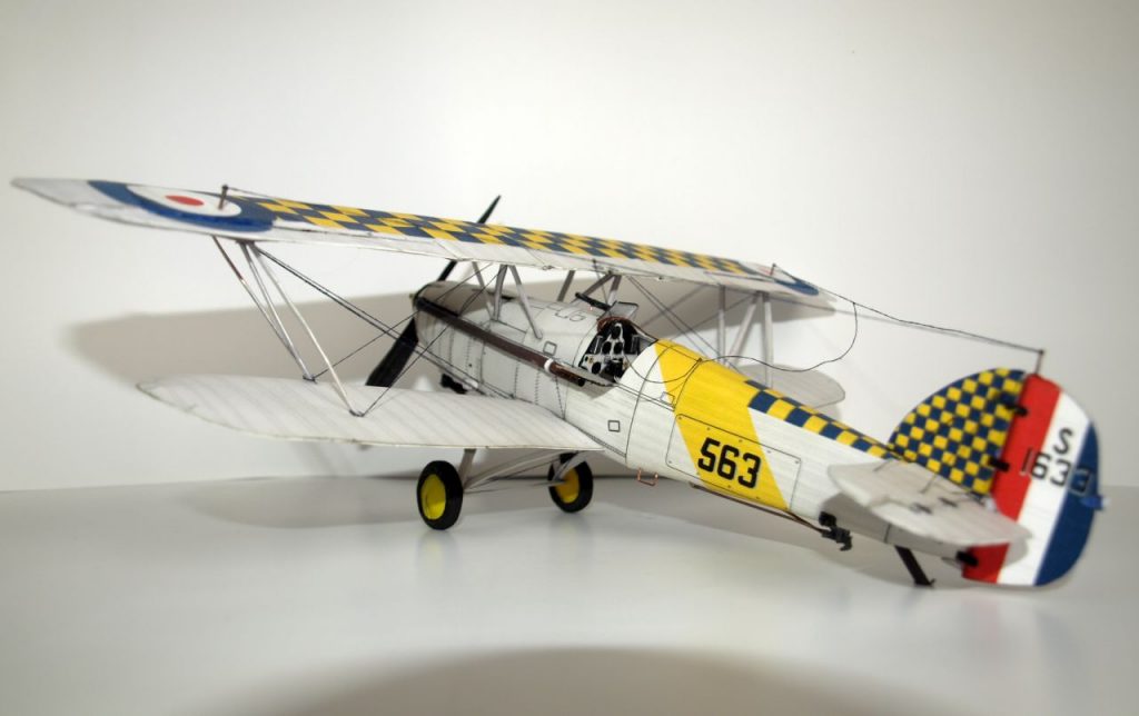 1/33 Hawker Nimrod Mk I 563 Paper Model - EcardModels