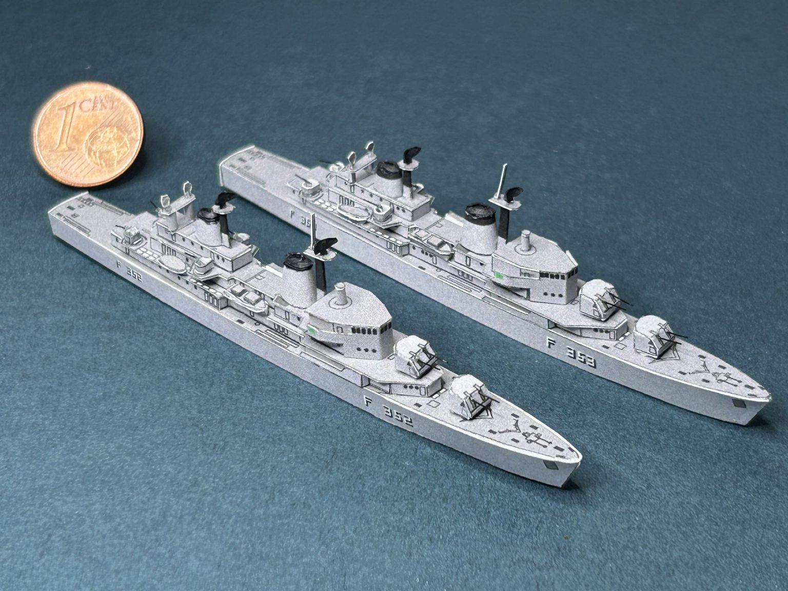1/1250 Danish Frigates PETER SKRAM and HERLUF TROLLE, Paper Model ...