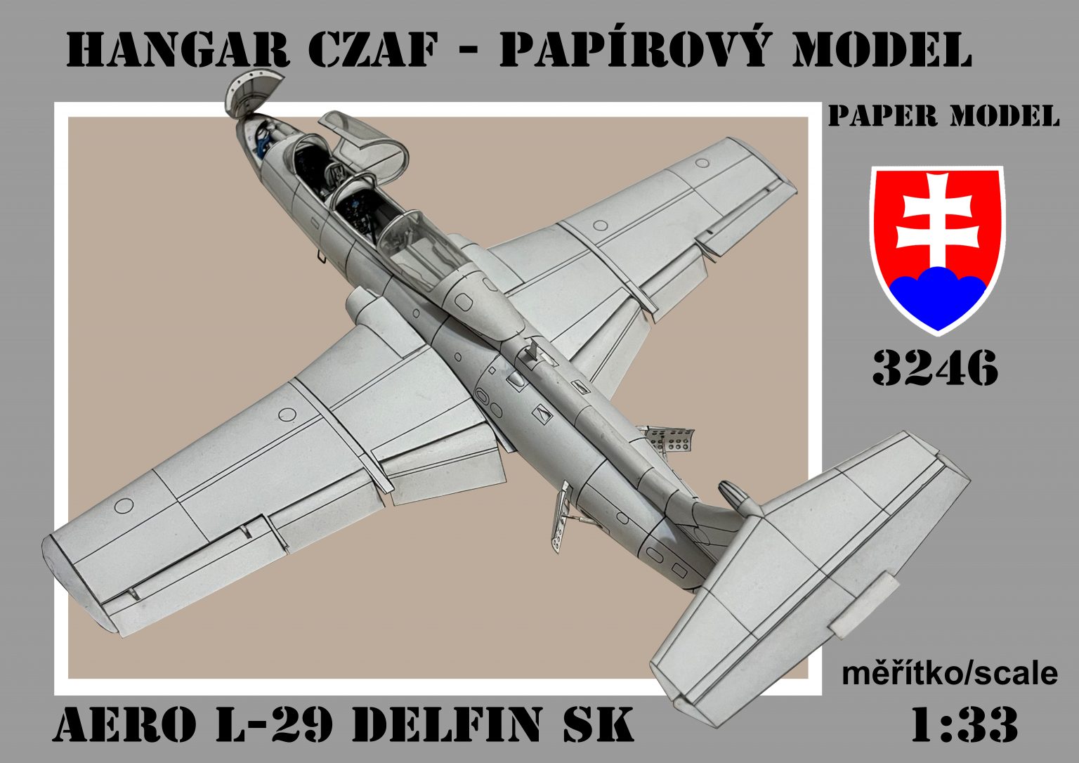 1/33 AERO L-29 Delfin SK 3246 Paper Model - EcardModels