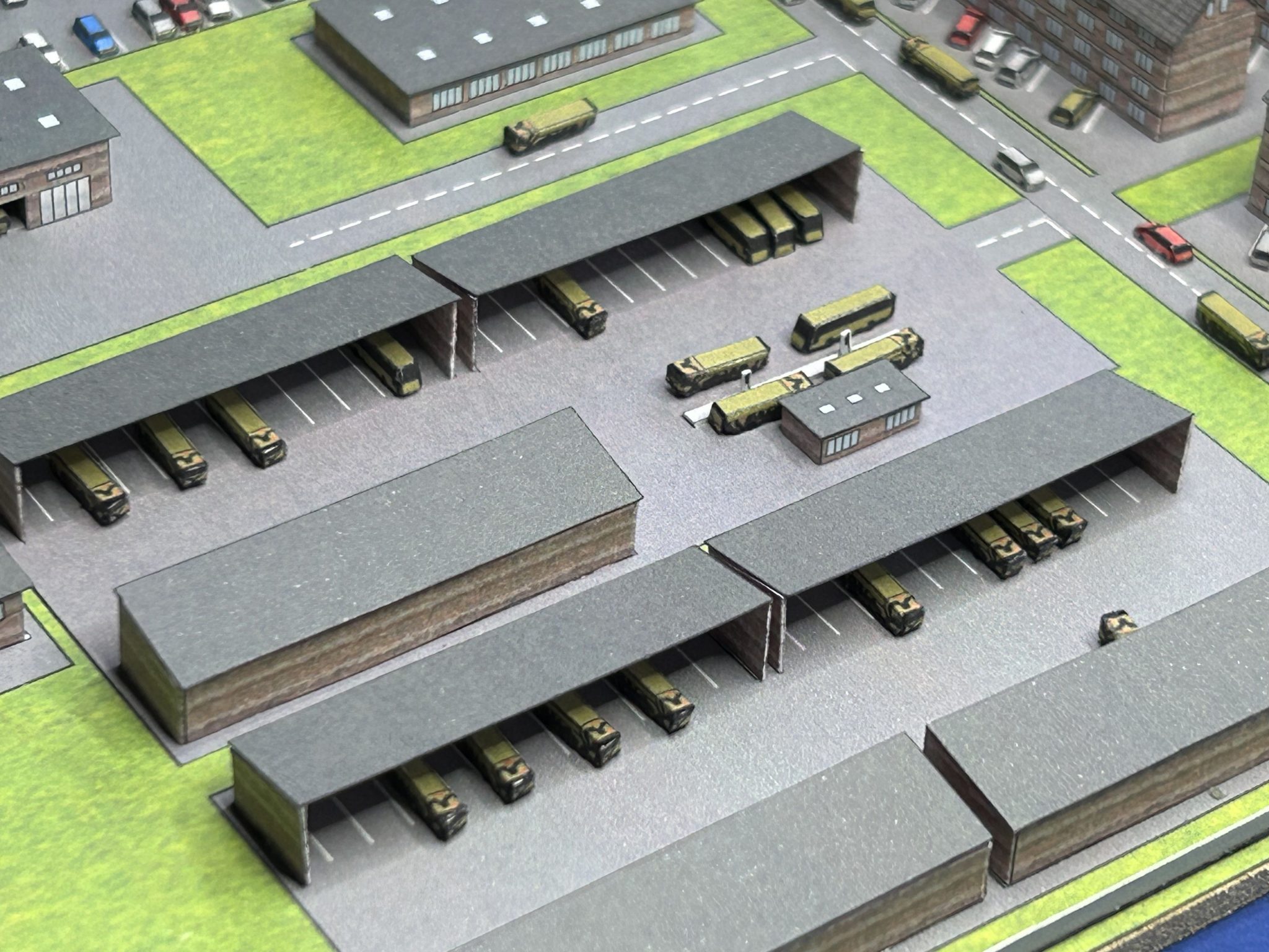 1/1250 Barracks of a Navy Transport Battalion, Paper Model - EcardModels