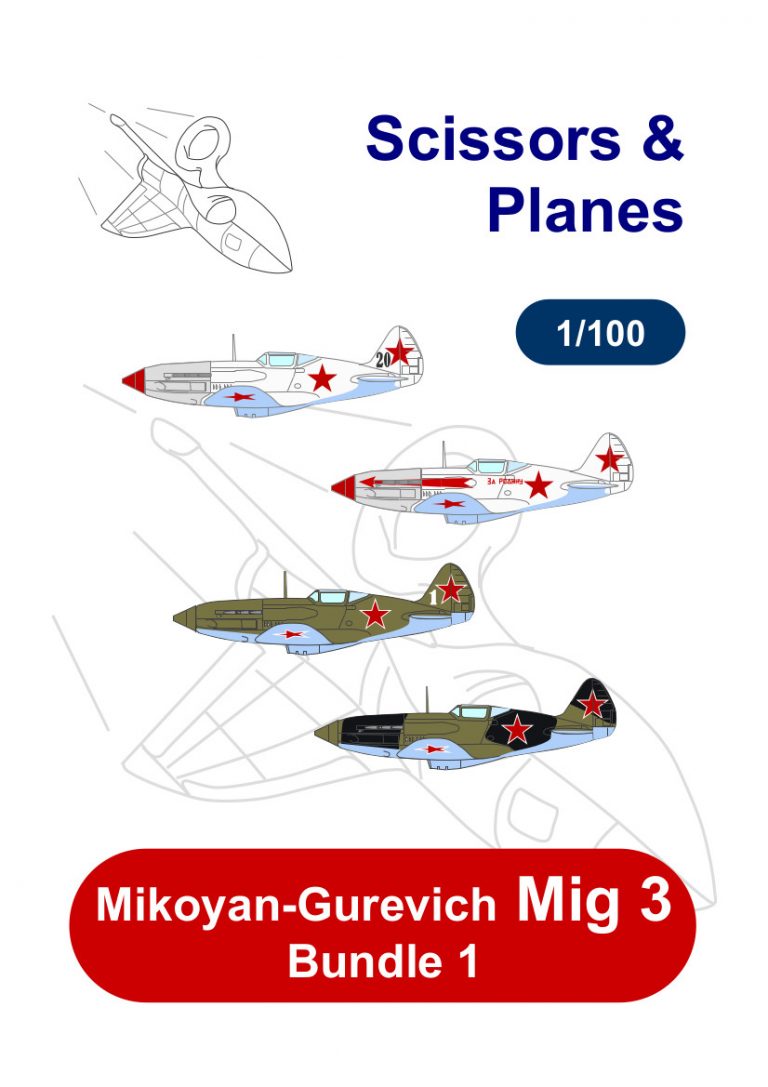1/100 snp Mikoyan-Gurevitch Mig 3 Bundle 1 Paper model - EcardModels