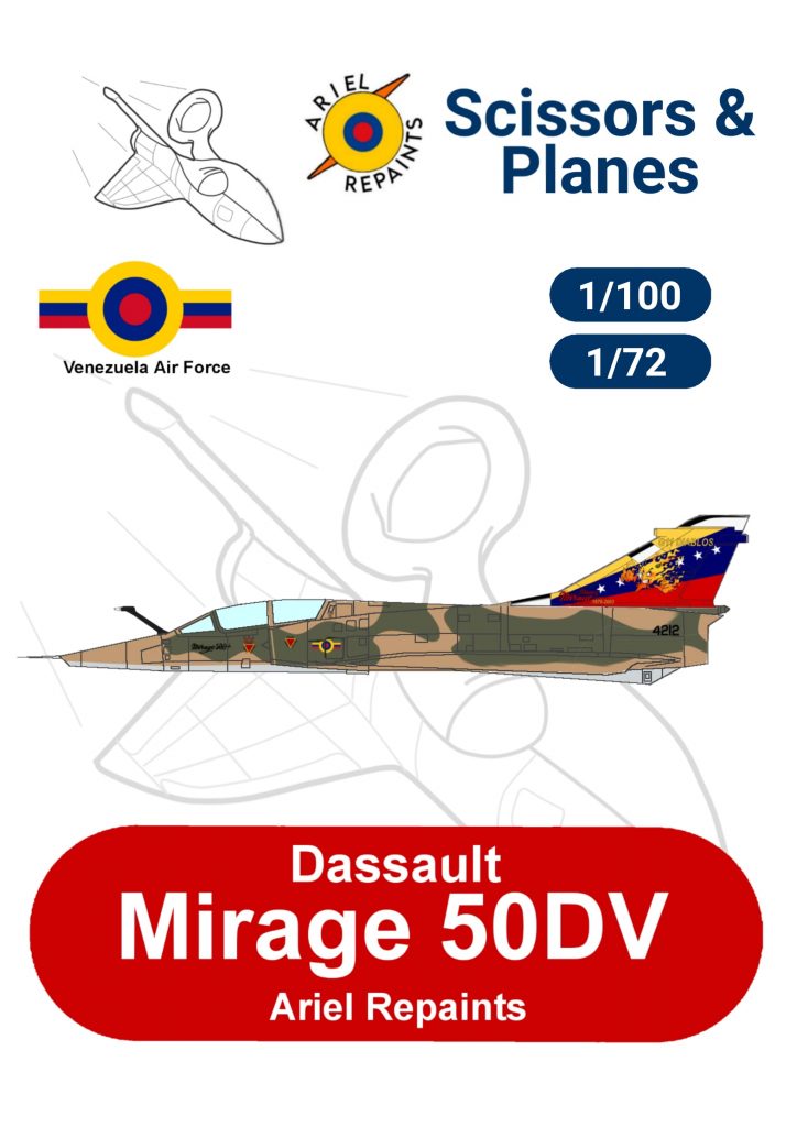 1/72 and 1/100 Mirage 50DV “30 Years Diablos” Paper Model - EcardModels