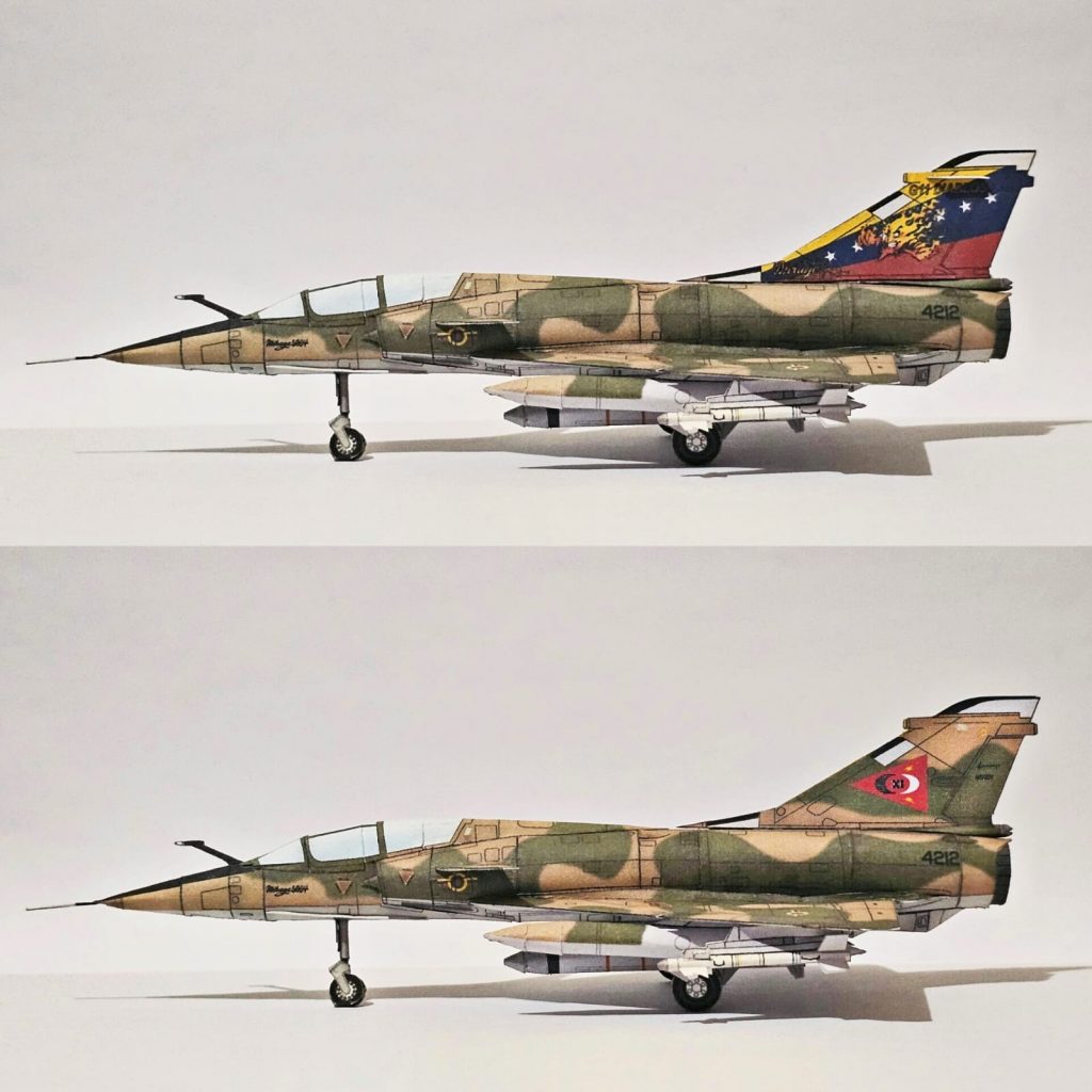 1/72 and 1/100 Mirage 50DV “30 Years Diablos” Paper Model - EcardModels