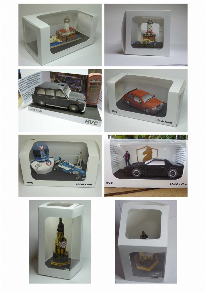 Presentation box (gift box) 70 x 70 x 140mm Paper Model - EcardModels