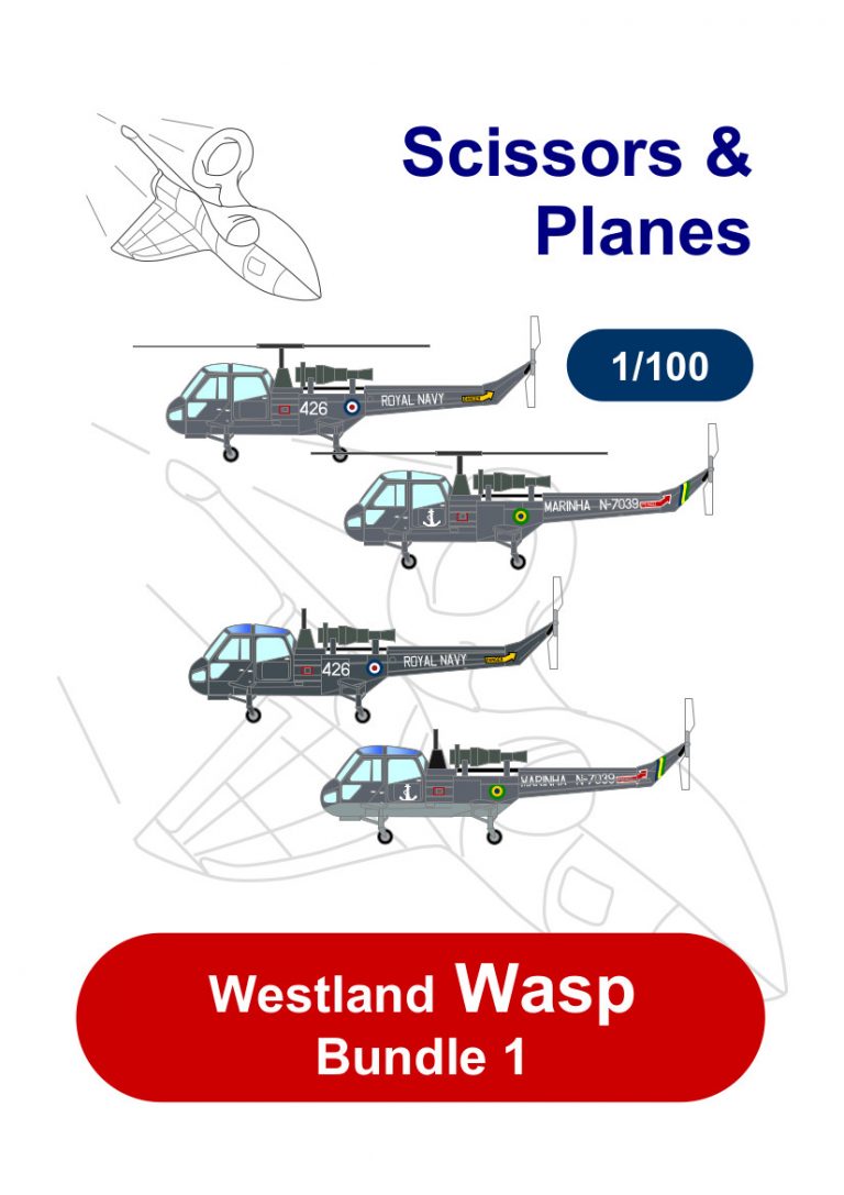 1/100 snp Westland Wasp Bundle 1 Paper model - EcardModels