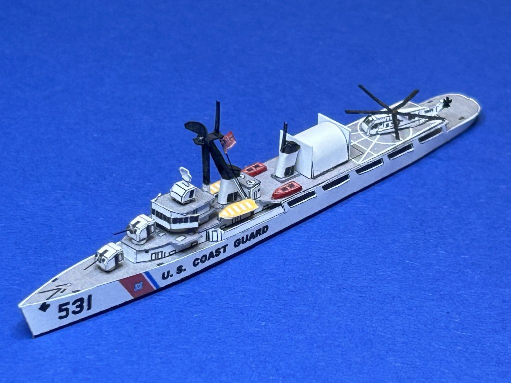 1/1250 US Coast Guard Cutter (Fletcher class) D 531 HAZELWOOD, Paper ...