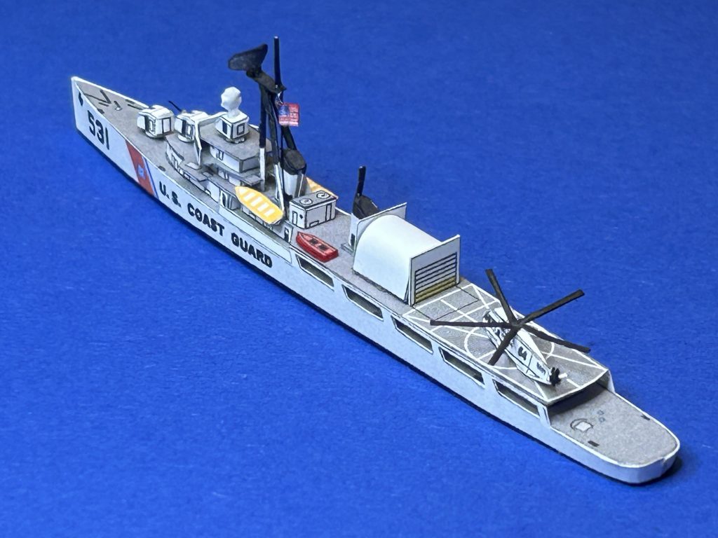 1/1250 US Coast Guard Cutter (Fletcher class) D 531 HAZELWOOD, Paper ...