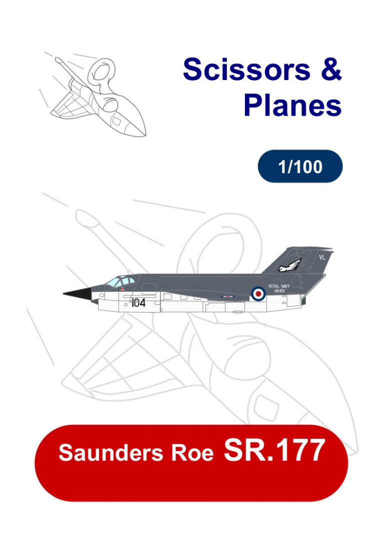 1/100 snp Saunders Roe SR.177 Paper model - EcardModels